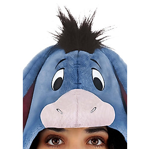 Fun Costumes Deluxe Adult, Eeyore Hooded Onesie Suit from Disney's Winnie The Pooh, Licensed Outfit for Halloween and Cosplay Small Blue