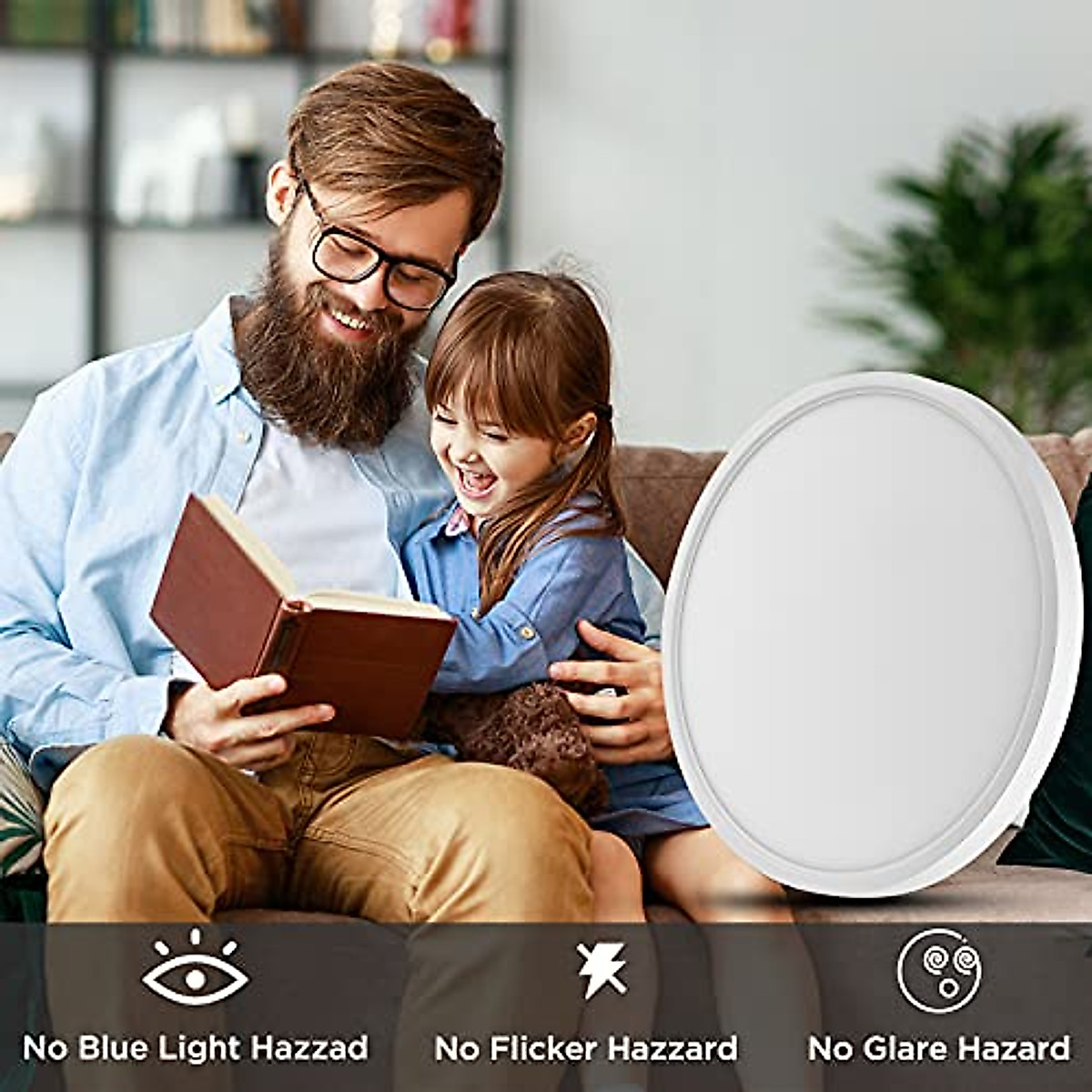 Roomratv Ceiling Light Fixture Flush Mount, Daylight White 15.8 inch Slim Flat Modern Surface Mount Ceiling Lighting LED Round Modern Ceiling Lamp 36W 5000K