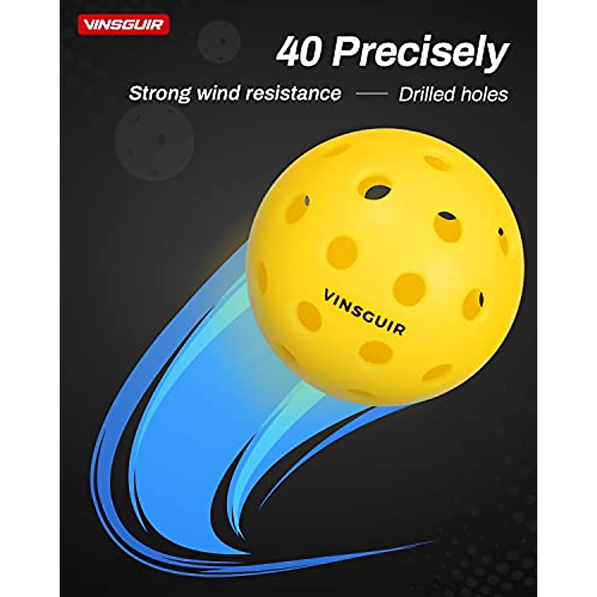 VINSGUIR Pickleball Balls 4 Pack