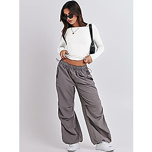 ANRABESS Women Long Sleeve Crop Top Basic Tees Tight Fitting T-Shirt Trendy 2023 Fall Shirts Undershirts Sexy Casual Going Out Cropped Tops 1029dabai-S White