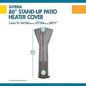 Duck Covers Soteria Waterproof 34 Inch Stand-Up Patio Heater Cover