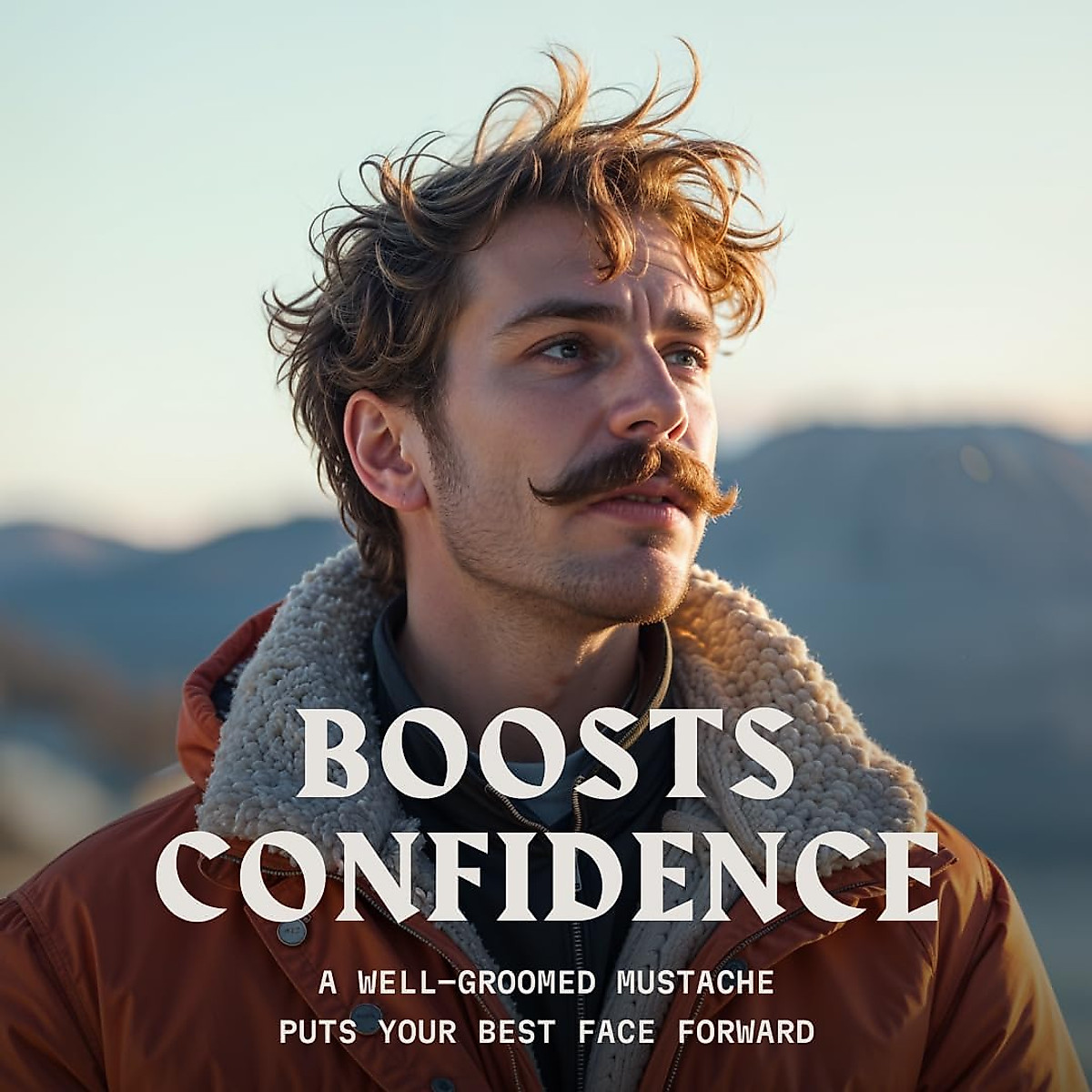 Striking Viking Pack of 2 Mustache Wax (Vanilla Scent) & Beard Folding Comb for Men