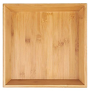 GET - BAMTRY-05 BAMTRY-02 Rectangular 2" Deep Bamboo Serving Tray, 12" x 12"