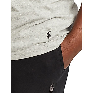 POLO RALPH LAUREN Men's Classic Fit Cotton V-Neck Tee, Andover Heather/Polo Black, Madison Heather/Polo Black, Polo Black/Red, Large