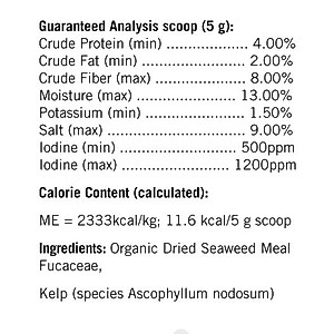 Kelp Powder for Dog & Cat - Organic Sea Kelp Supplement Granules Powder (16 Oz, 1 Pound)