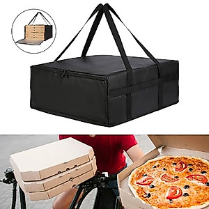 IEUDNS Pizza Carrier Insulated Develivey Bag Reusable Lightweight for Deliveries Pizza Warmer Bag Grocery Tote for Shopping Catering, 50x50x15CM