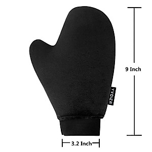 Yvoier Self Tanning Mitt Applicator - Elastic Wrist Tan Mitt Applicator Microfibre Tanning Lotion Applicator Self Tanning Glove Sunless Tanning Mitt Streak Free Tan for Tanner Spray Mousse Lotions