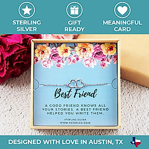 KEDRIAN Best Friend Bracelet, 925 Sterling Silver, Friendship Bracelet, Best Friends Bracelets, Friend Gifts For Adult Women, Friendship Gifts For Women, To My Best Friend Bracelet, Birthday, Christmas