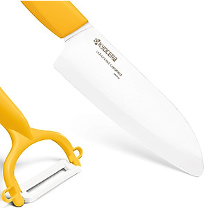 Kyocera Revolution Ceramic Knife and Peeler, 5.5 inch, Yellow