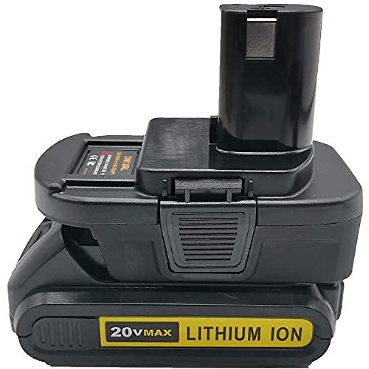 awokee DM18RL Battery Adapter for Dewalt for Milwaukee 20V/18V Li-Ion Battery Convert to for Ryobi 18V P108 ABP1801 Battery with USB Port