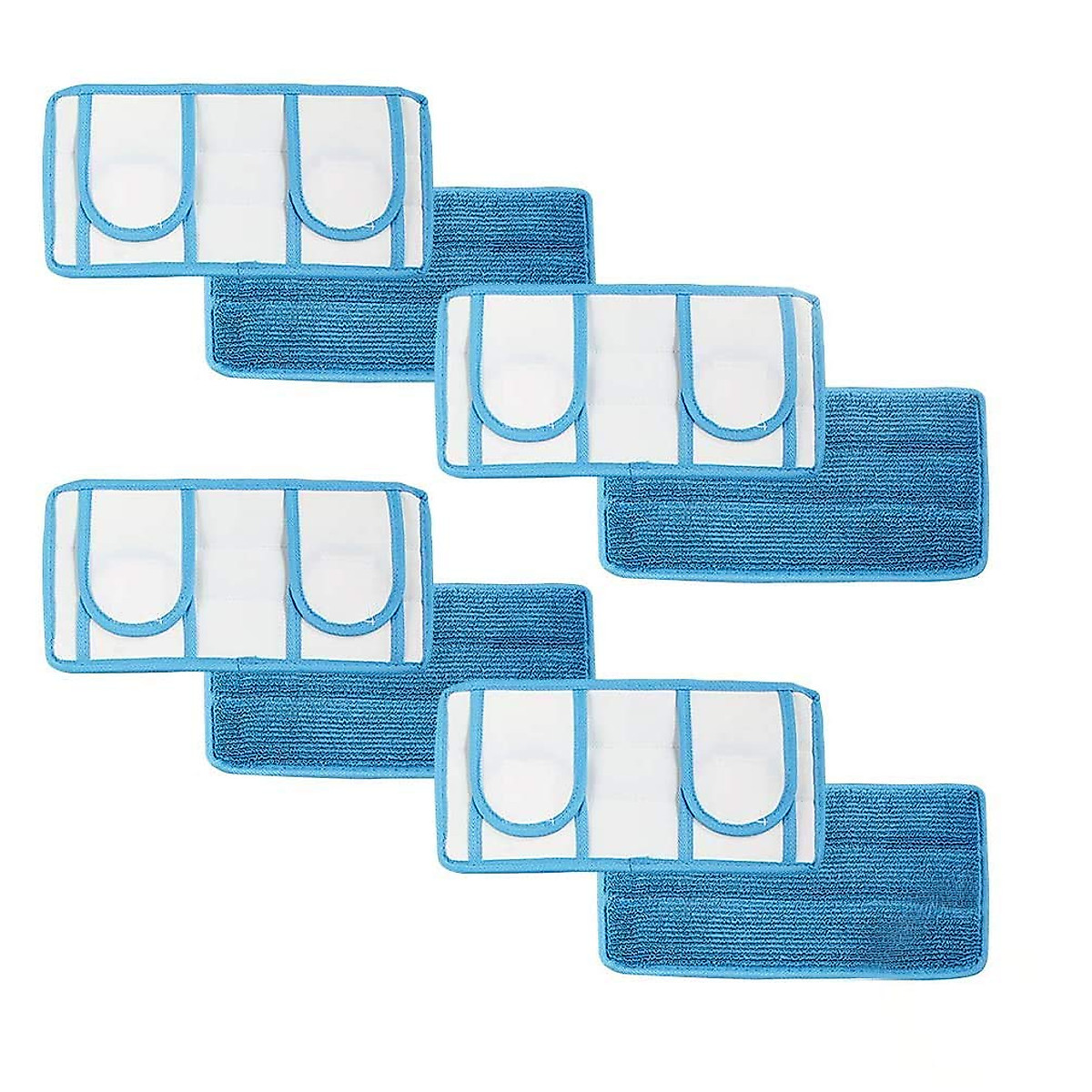 Microfiber Reusable Mop Pad | Durable Machine Washable Mop Pads | Reusable Floor Mop Pad | Swiffer Compatible Dry Mop Pads (4 Pack)