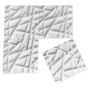 Art3d 19.7" x 19.7" (Pack Of 12) Wall Panel Stripes , White