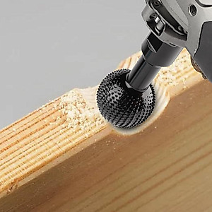 Boounyatin Sphere Rotary Burr with 5/8-11 Threads for 4 1/2 and 5 Inch Angle Grinder, Ball Gouge Angle Grinder Attachments Power Carving Tools for Woodworking Polishing Engraving