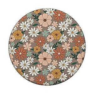 Minimal Summer Flowers Boho Floral Bloom Cute Aesthetic PopSockets Standard PopGrip