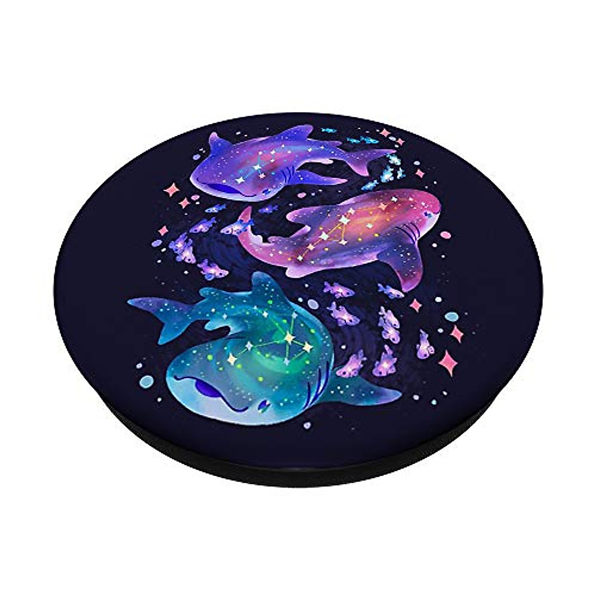 Cosmic Whale Shark art PopSockets PopGrip: Swappable Grip for Phones & Tablets