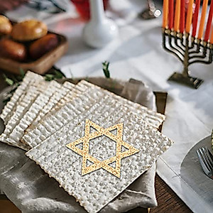 NOLITOY 50pcs Hanukkah Decoration Adorn Hanukkah Menorah Decorations Chanukah Ornaments Party Jewish Decked Favor Star of David Glitter New Non-woven Fabric The Gold Christmas
