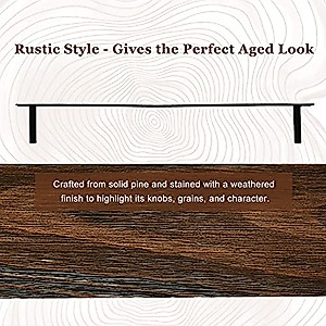 WELLAND Bradley Brown Floating Shelves Set of 2 Handmade Wood Wall Shelves Rustic Wall Mounted Shelves 5" Deep Narrow (Dark Brown, 36 inch)