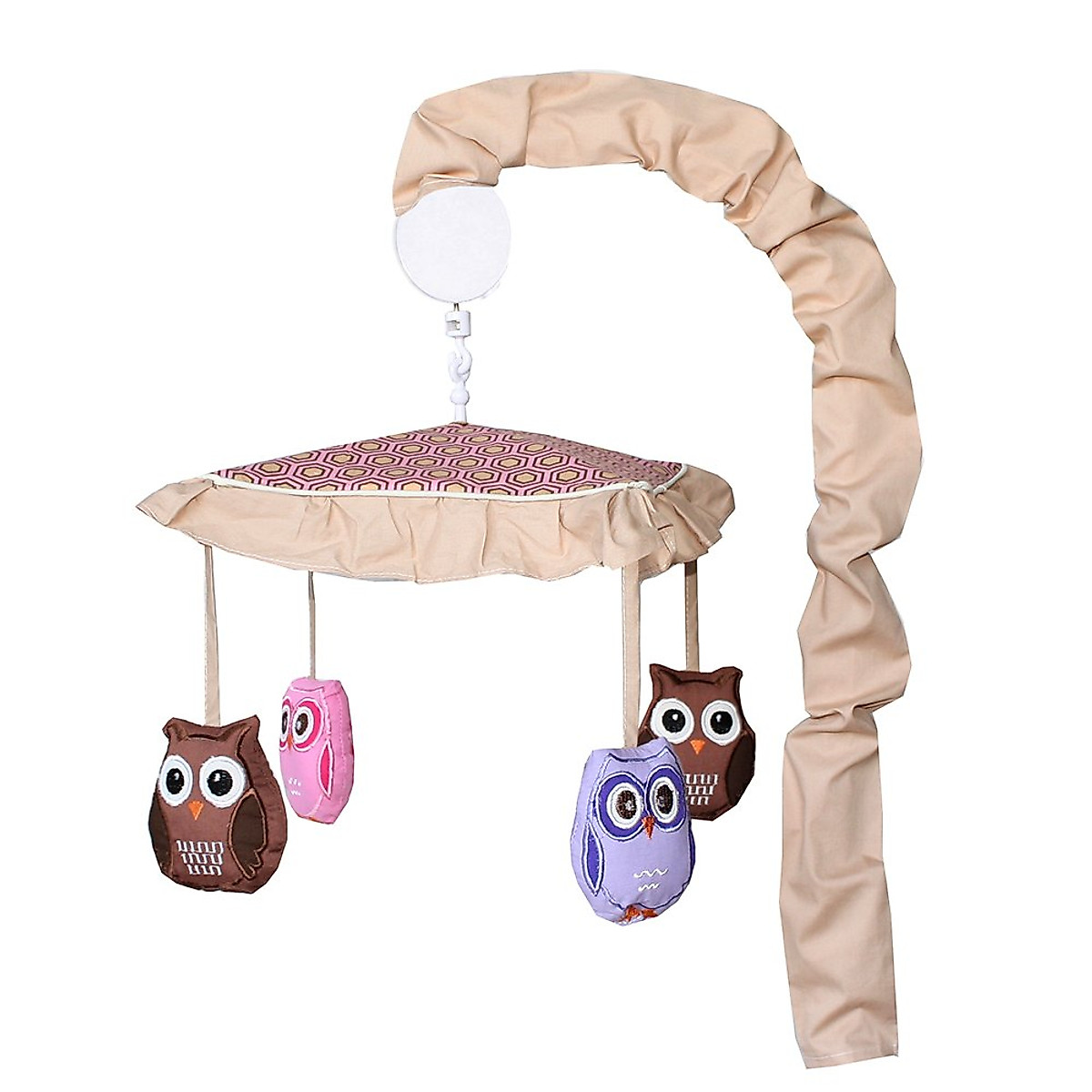 BabyFad Owl Pink 9 Piece Baby Crib Bedding Set
