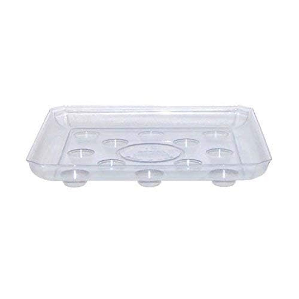 CWP SQDS-1200 Heavy Gauge Footed Square Carpet Saver Saucer, 12-Inch by 12-Inch, Clear