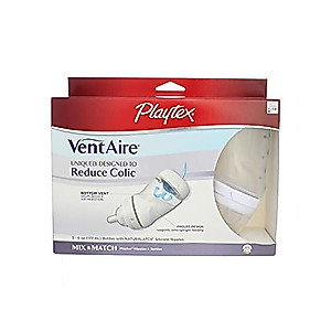 Playtex VentAire Advanced Natural Feeding System Bottles, Slow Flow, Wide/6oz, 3 ea