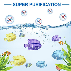 10PC Humidifier Cleaner Fish Universal Humidifier Tank Cleaner Works in All humidifiers and Fish Tanks Purifies Water, Prevent Hard Water Build-Up,Demineralization Cleaner(Blue Yellow Purple)