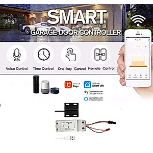MHCOZY WiFi Wireless Smart Switch Relay Module for Smart Home 5V 5V/12V，Ba Applied to Access Control, Turn on PC, Garage Door (Smart Life app WiFi Garage Door Opener)