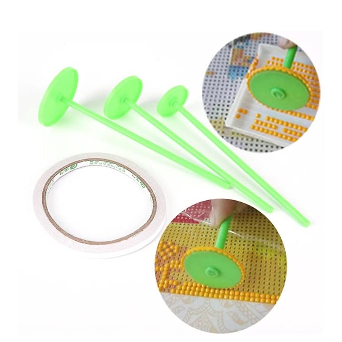 3Pk Diamond Painting Drill Dot Wheel Pen Accessory Kit, Round Square Gem Dot Multi Pick Placer by DPG - The Diamond Painting Group