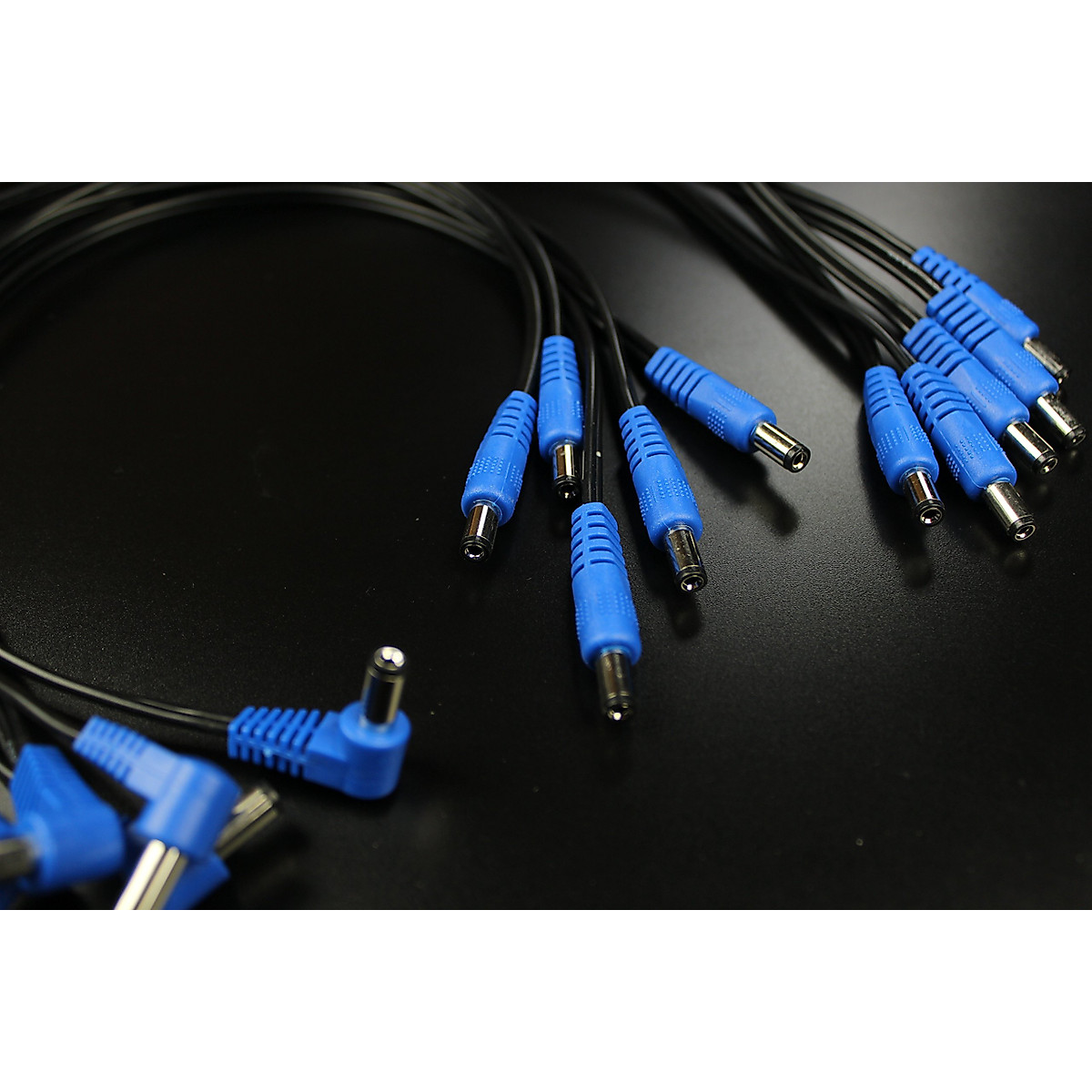 10 Pack Effects Pedal DC Power Patch Cables Cords Pedalboard 5.5mm / 2.1mm 18AWG