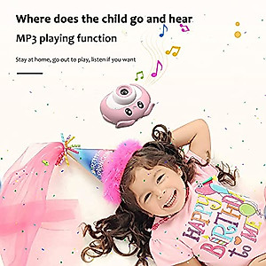 Niaviben Digital Camera for Kid's Cute Cartoon 1080p HD Mini Front and Rear Dual Camera Children's Digital Camera Pink