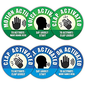 Prank Stickers - (Pack of 120) 2" Large Round Fake Voice Motion Clap Activated Funny Gag Gifts for Adults Kids Labels Sign for Doors Vending Machines