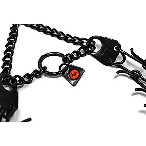 Herm Sprenger Black Stainless Steel Prong Dog Training Collar with Swivel Ultra-Plus Pet Pinch Collar No-Pull Collar for Dogs Anti Pull Training Collar Made in Germany 2.25mm x 16in