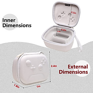 LTGEM EVA case for 8Bitdo Ultimate Bluetooth Controller with Charging Dock (White) - Travel