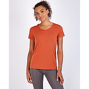 5 Pack: Womens V Neck T-Shirt Ladies Yoga Top Athletic Tees Active Wear Gym Workout Zumba Exercise Running Essentials Quick Dry Fit Dri Fit Moisture Wicking Basic Clothes - Set 12, XL