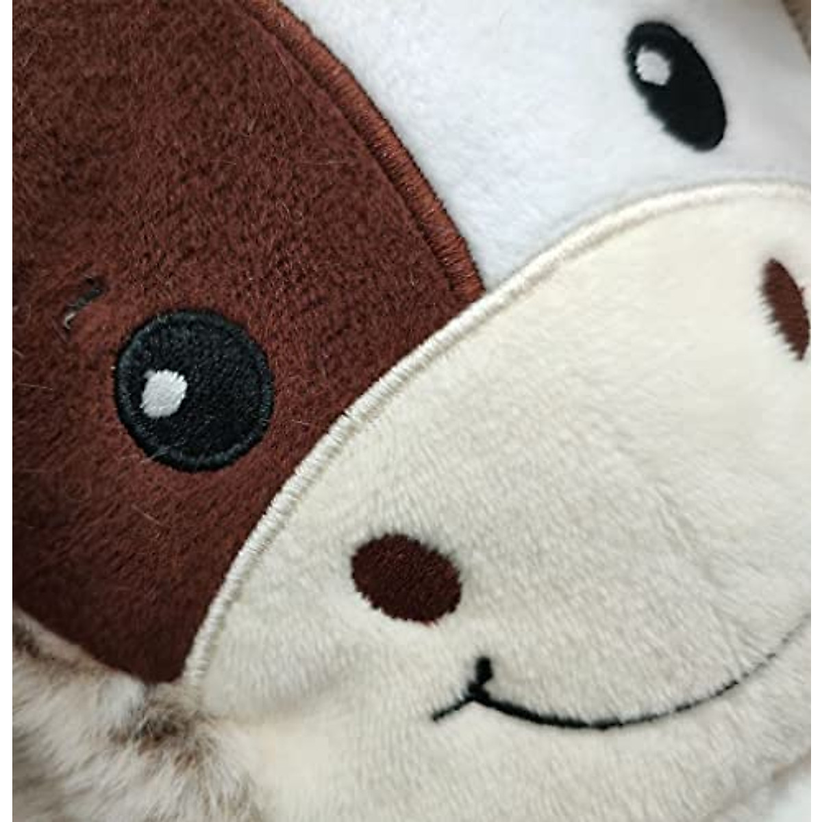 Highland Cow Easter Basket, Plush Cute Bag Buckets With Plush Ear, Small Mini Easter Storage Tote Bag For Candy Egg (White)