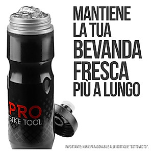 PRO BIKE TOOL 24oz Cycling Water Bottle - Easy Squeeze Sports Bottle - Fitness & Cycling Tumbler - Soft Silicone Mouthpiece & Fast Flow Valve - Ideal For Outdoor Activities - 680ml (Black)