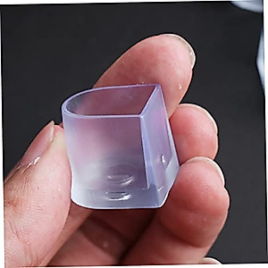 High Heel Chair Latin Heel Cover 16pcs Heel Repair Covers Antislip High Heel Pads High Heel Shoe Caps PVC Bagged Transparent Protection Plug Heel Protective Covers Dance Heel Cover