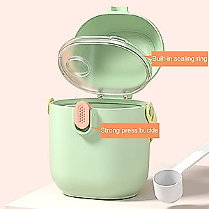 SLDHFE Baby Formula Dispenser Travel Container, Toddler Milk Powder Portable Formulav Storage Snack Containers with Scoop and Carry Handle, for Toddlers Kids (Green)