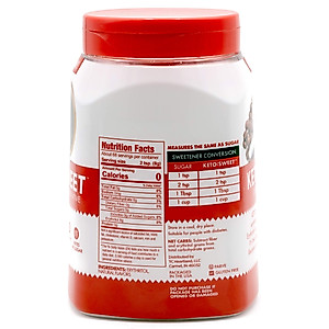 KETO:SWEET Ultimate Keto Sugar Alternative, Resealable Jar 19 Oz