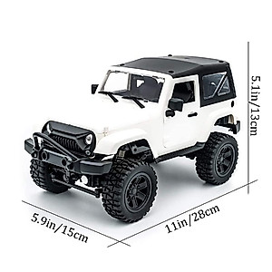 Nsddm 1/18 Wrangler Rc Car,4×4 All Terrain Vehicle, 2.4G Remote Control Car, Low-Speed Crawler Climbing Off-Road RC Trucks, Adult Amateur Rc Truck Toy Gifts for Kids Boy RTR (Color : D)