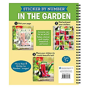Brain Games - Sticker by Number: In the Garden (Easy - Square Stickers): Create Beautiful Art With Easy to Use Sticker Fun!