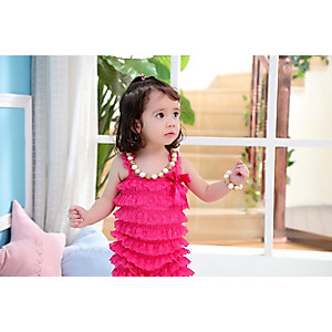 VCMART Girls Chunky Bubblegum Beaded Necklace & Bracelet Set,15.7"