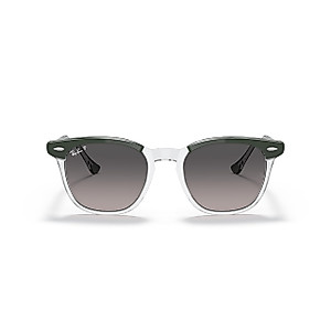 Ray-Ban Unisex Sunglasses Green On Transparent Frame, Grey Lenses, 52MM