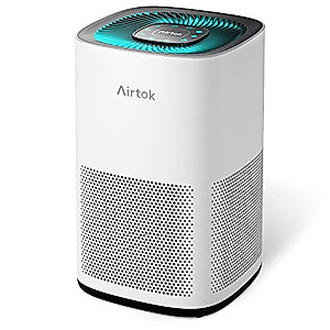 AIRTOK Air Purifiers for Home Large Room up to 793ft², H13 True HEPA Air Filter Cleaner, Odor Eliminator, Remove Allergies Smoke Dust Pollen Pet Dander, Ozone-Free, Night Light (Available for California)