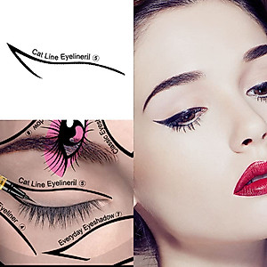 ASDGA Professional Eyeliner Stencil Eyeshadow Stamp Pads Auxiliary Makeup Learning Tool Card Beginner Beauty for Eye Artist Supplies Must Haves (2 Pcs)