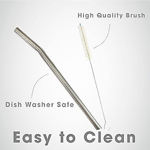 TiKOBO Pure Titanium Smoothie Straw-Bent, Boba Straw, reusable metal straw, no metallic aftertaste, for all drinks