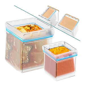 Cyrank Ziplock Bag Holder 2pcs, Baggy Rack Holder for Food Prep Bag Zip Lock Freezer Bag Stand Food Storage Bag Stand Hands-Free to Pour Leftovers Filling Zip Lock Freezer Bag Stand