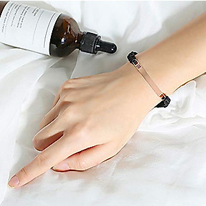 MJartoria Couples Bracelets, Matching Bracelets for Couples His Queen and Her King, Handmade Rope Braided Rhinestone, Stainless Steel Bracelets Valentine's Day for Wife Husband