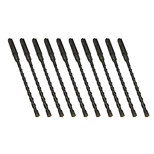 10PCS, 3/16" x 7", SDS Plus Hammer Drill Bit