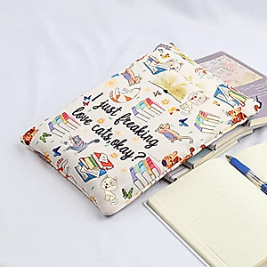 Cat Book Sleeve Cat Mom Gift Cat Lover Book Protector I Just Freaking Love Cats Okay Cat Book Covers Cat Owner Gift