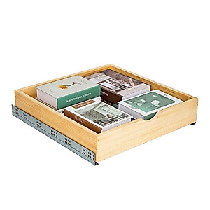 WoodCabinet High-End Soft Close Assemble Ready FULLY Assembled Cabinet Shelf Pull-Out Wood Drawer Organizer Storage 27(W) x 4(H) x 21(D)